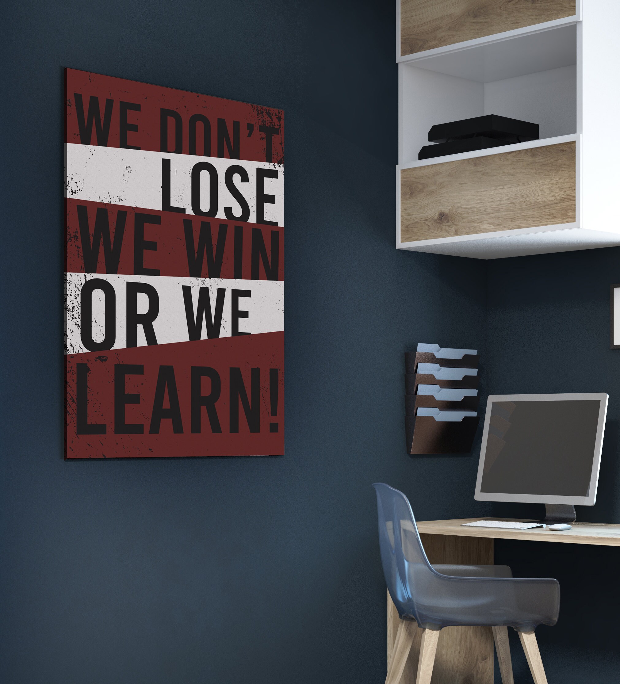 We Win or We Learn Motivational Canvas Print Inspirational - Etsy