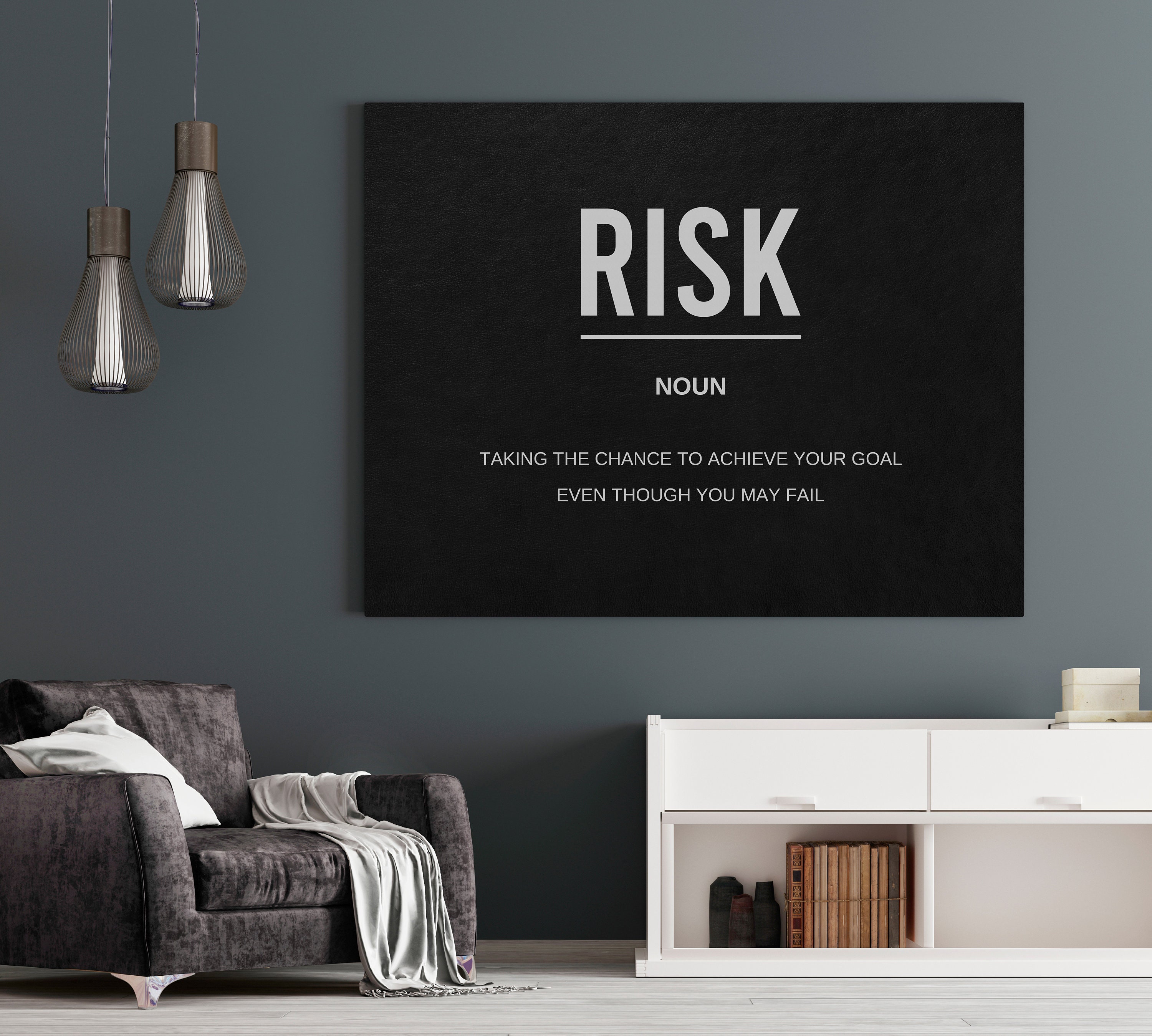Risk Motivational / Inspirational Wall Art Print Canvas - Etsy UK