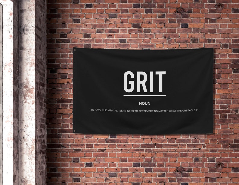 Grit Definition Gym Wall Art Banner Flag, Gym Sign, Gym Banner, Gym ...