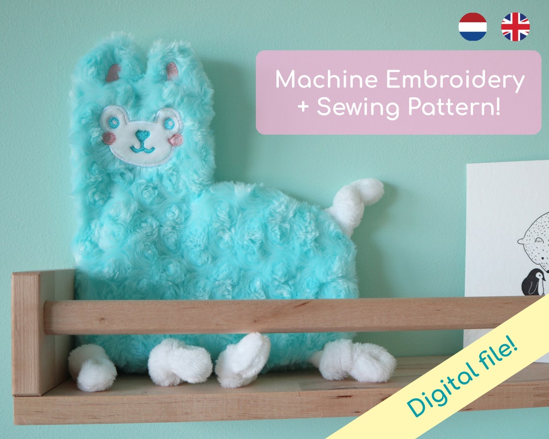 Alpaca Embroidery + Sewing Pattern DIY - Etsy
