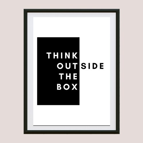 Think Outside the Box Print Printable Wall Art Print Digital - Etsy