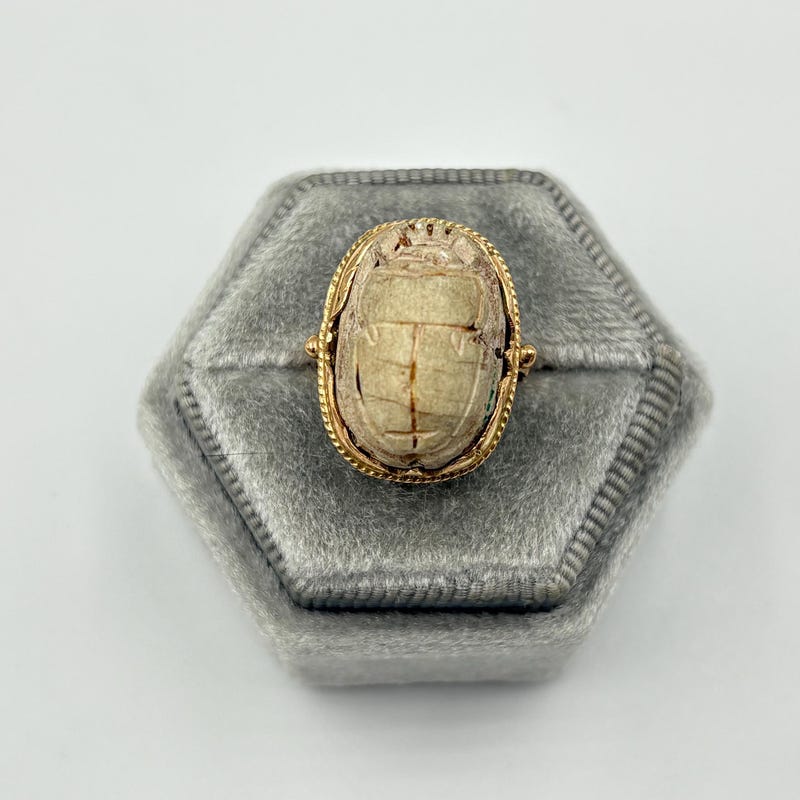 Gold Scarab Ring - Etsy