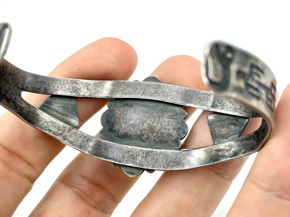 Vintage Navajo Sterling Silver Arrowhead Stamp Work T… - Gem