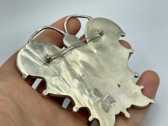 Large Vintage Navajo Sterling Silver Spiny Oyster Inl… - Gem