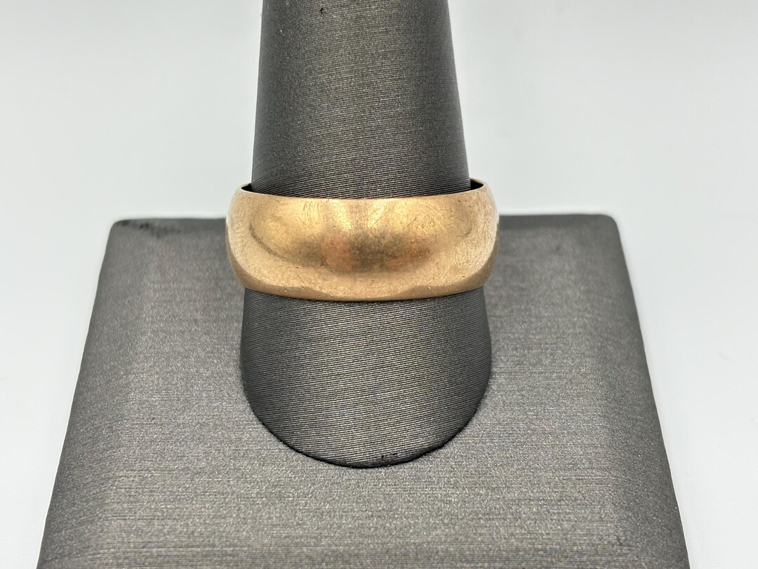 Antique Victorian OB Ostby Barton Early Mark 10k Gold Wide Cigar Band ...