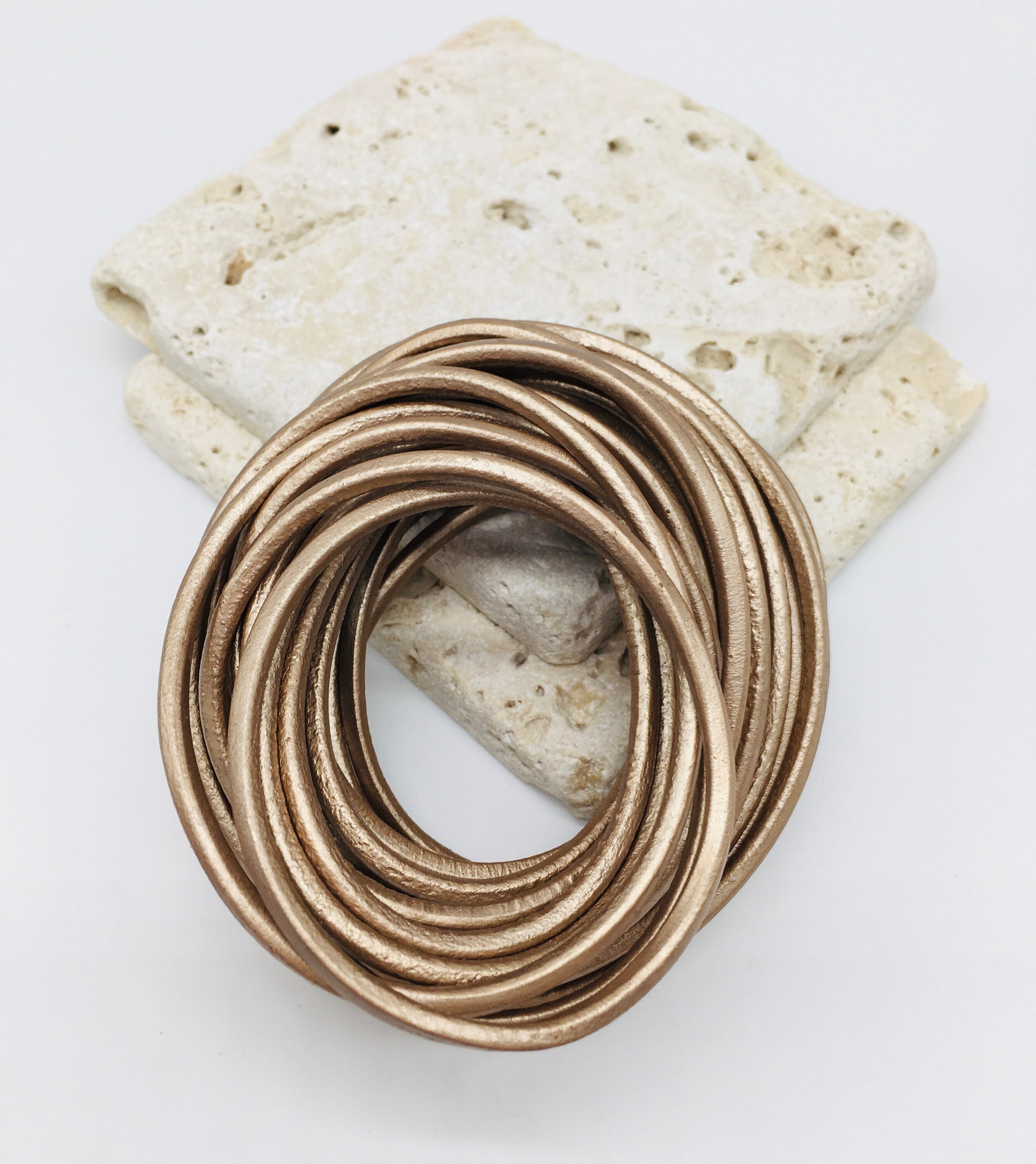 Leather Cord 3mm Metallic Pearl Colours Necklace Thong | Etsy