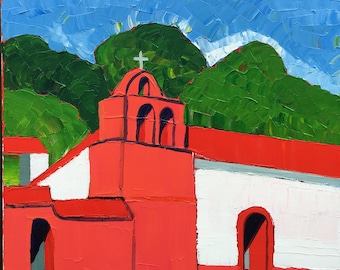 Mission Church Original Oil Painting San Juan Capistrano - Etsy