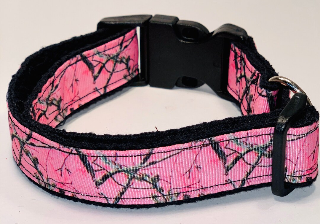 Pink Camo Dog Collar With Side Release Clasp - Etsy