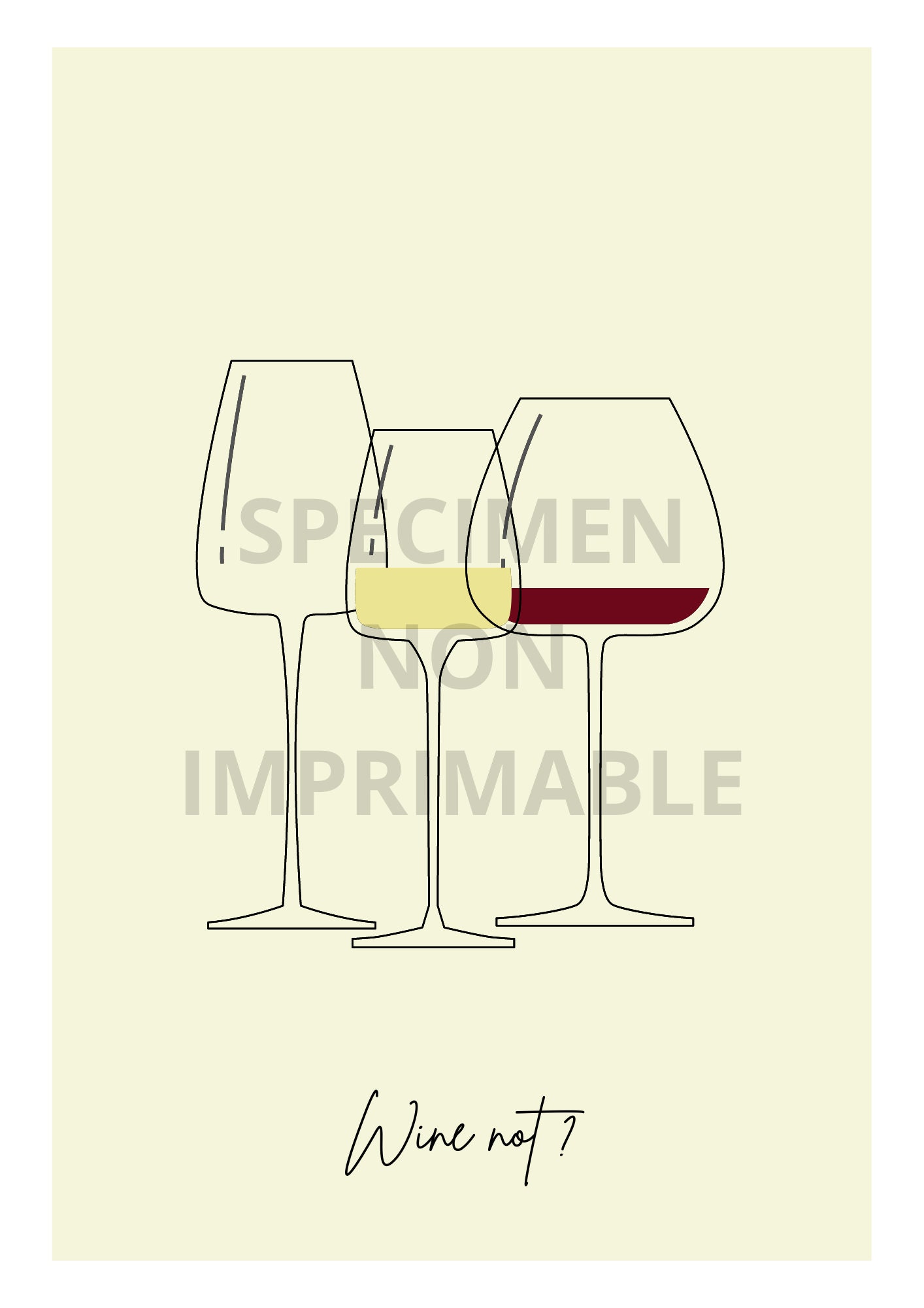 Printable Poster 'wine Not' – Decorative Wine Humor Poster - Etsy