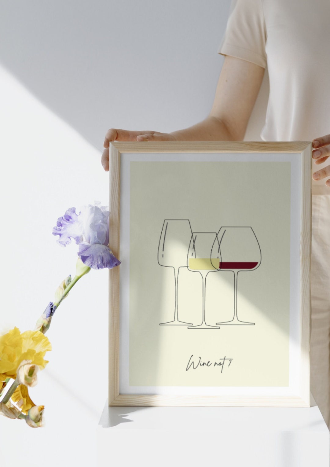 Printable Poster 'wine Not' – Decorative Wine Humor Poster - Etsy