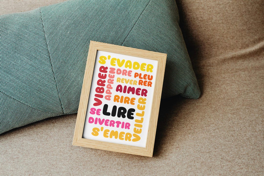 Posters for Book Lovers Printable Wall Decoration Bright Colors - Etsy