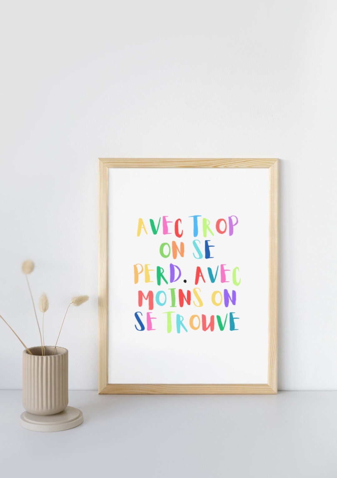 Poster Mantra Positive Phrase Tchouang Tseu Printable Poster - Etsy