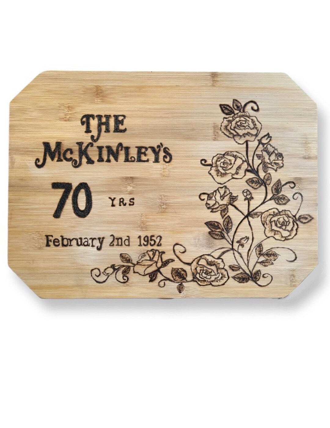 Anniversary Rose Wood Plaque - Etsy