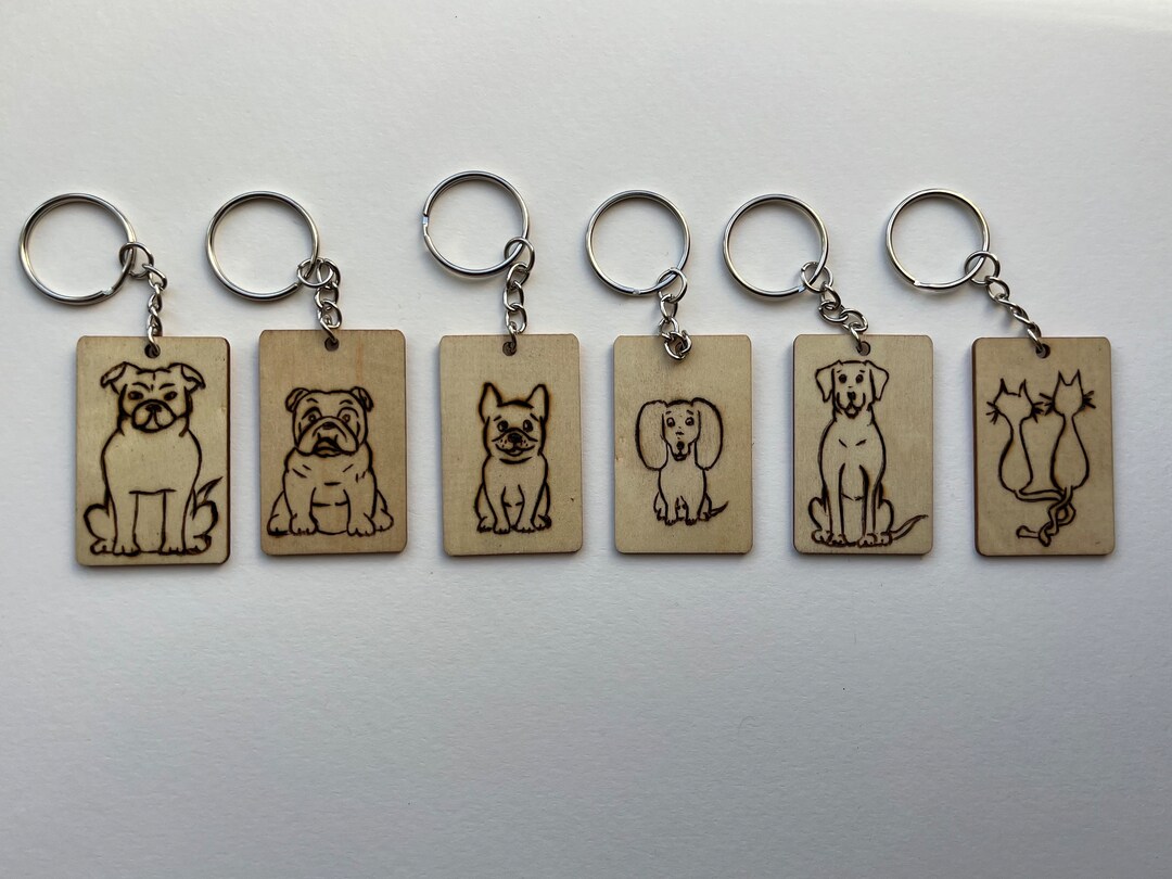 Front & Back Dog Keychains - Etsy