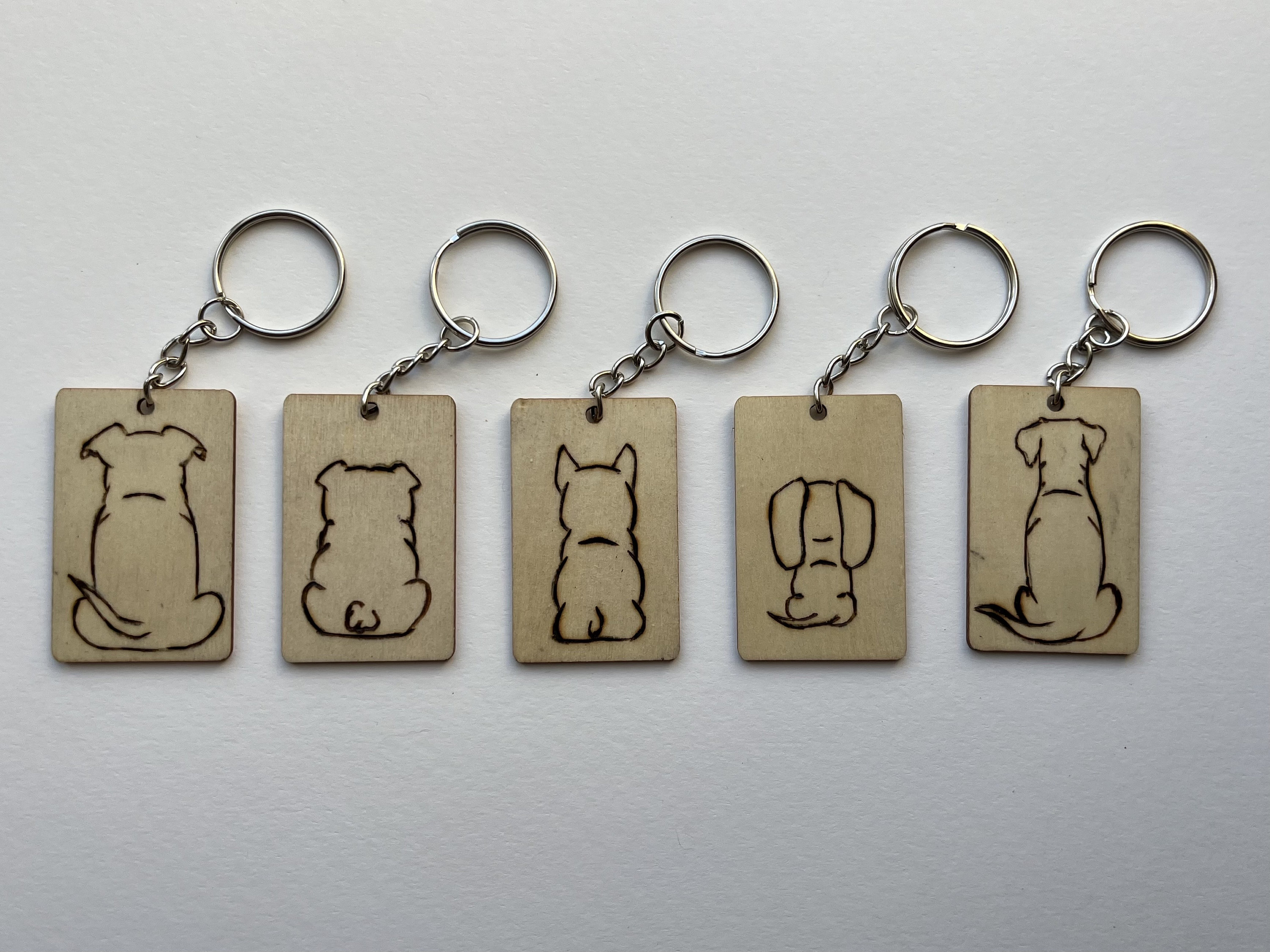 Front & Back Dog Keychains - Etsy