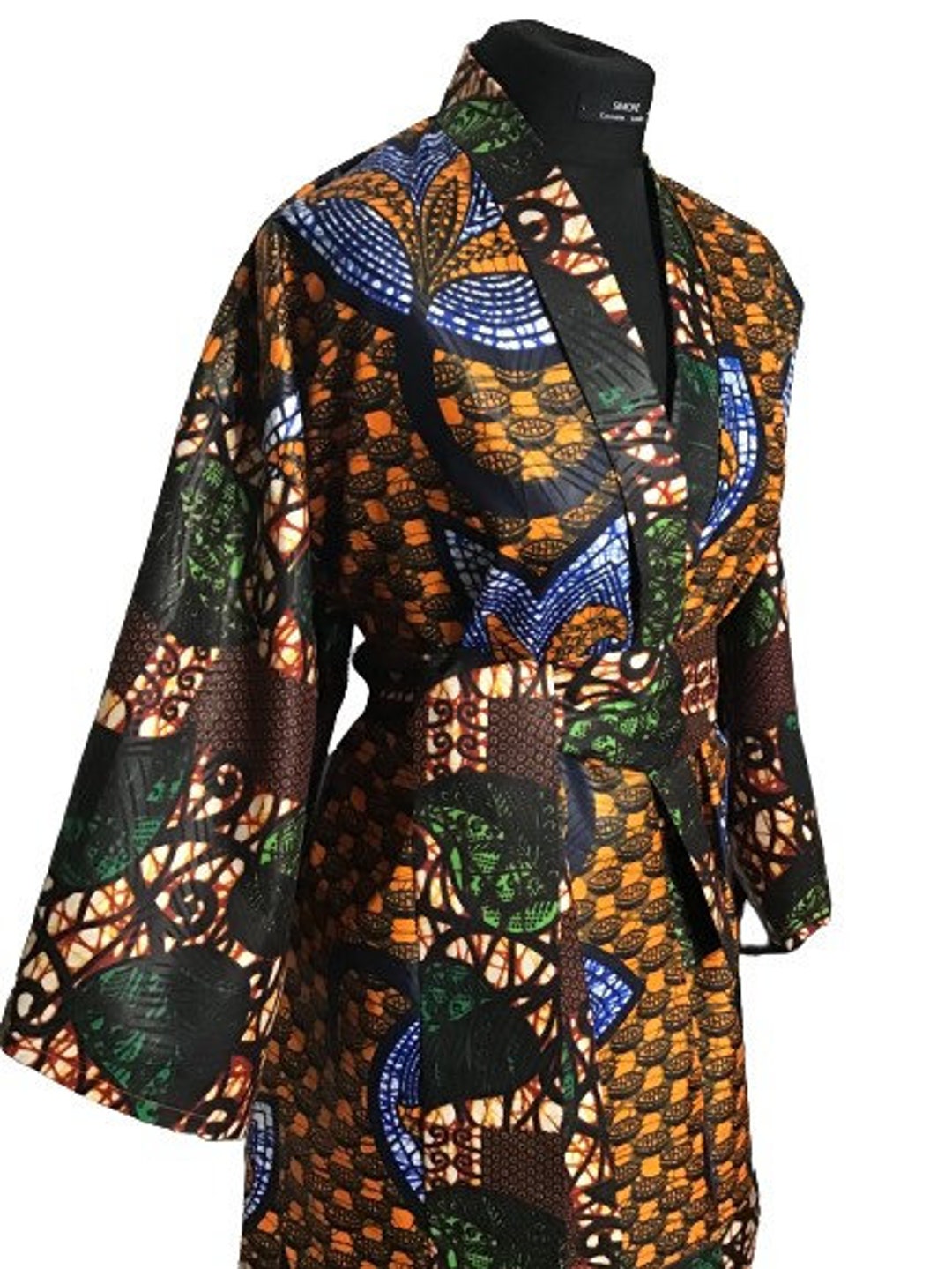 UK Original Handmade Enchanted Forest Print Kimono Robe London Designer ...