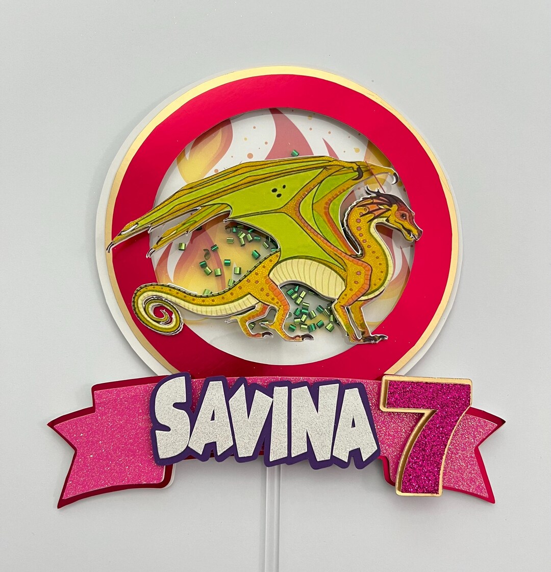 Dragon Girls Cake Topper, Birthday Cake Topper, Cake Topper Shaker ...