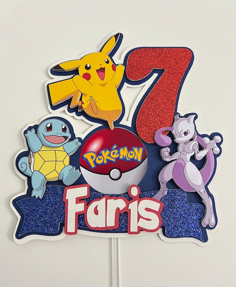 Pokémon Cake Topper, Mewtwo Party Supplies, Mewtwo Cake Topper, Mewtwo ...