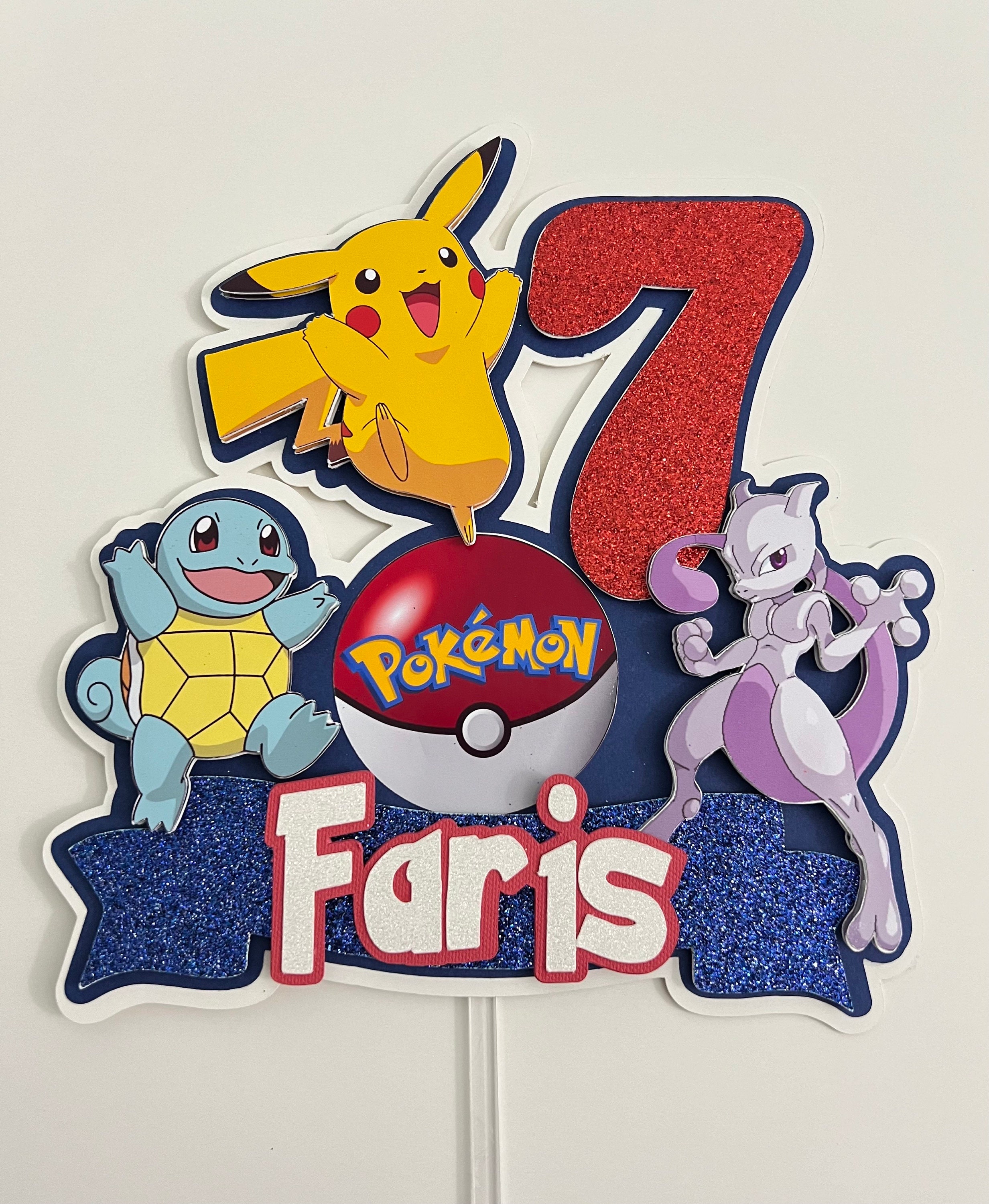 Pokémon Cake Topper, Mewtwo Party Supplies, Mewtwo Cake Topper, Mewtwo ...