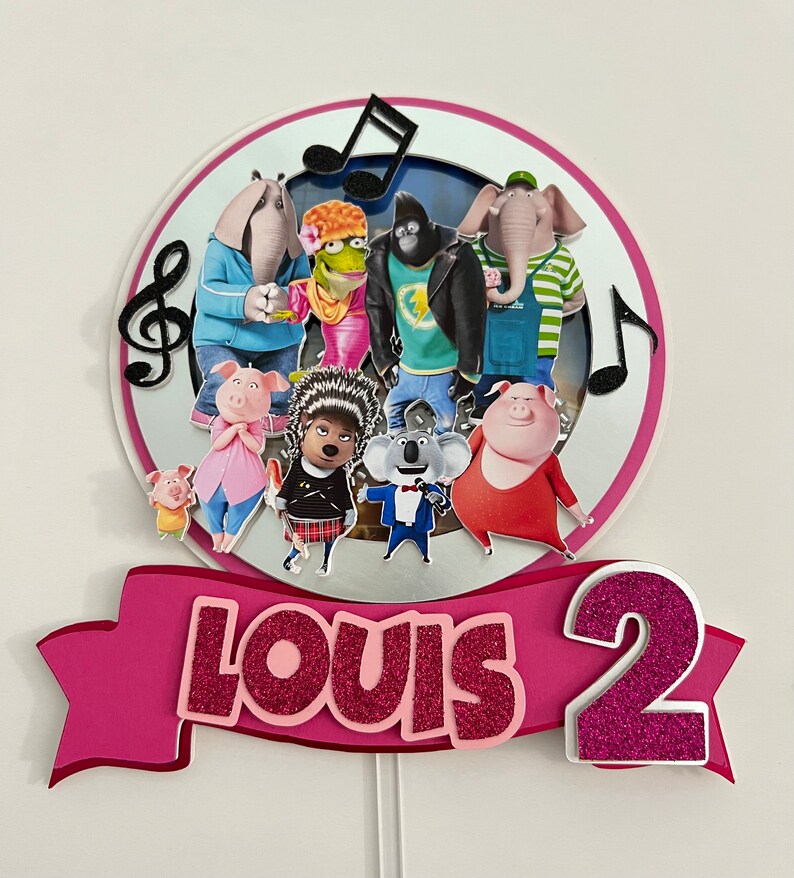 Sing Cake Topper, Cake Topper, Sing Party, Topper, Birthday Cake Topper ...