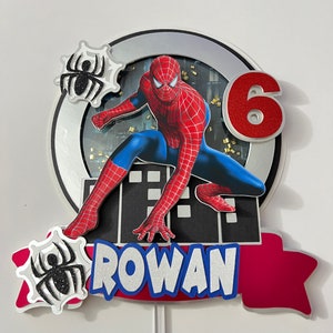 Spiderman Cake Topper, Spiderman Party Supplies, Spiderman Theme ...