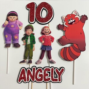 Turning Red Cake Topper, Turning Red Party Supplies, Turning Red Party ...