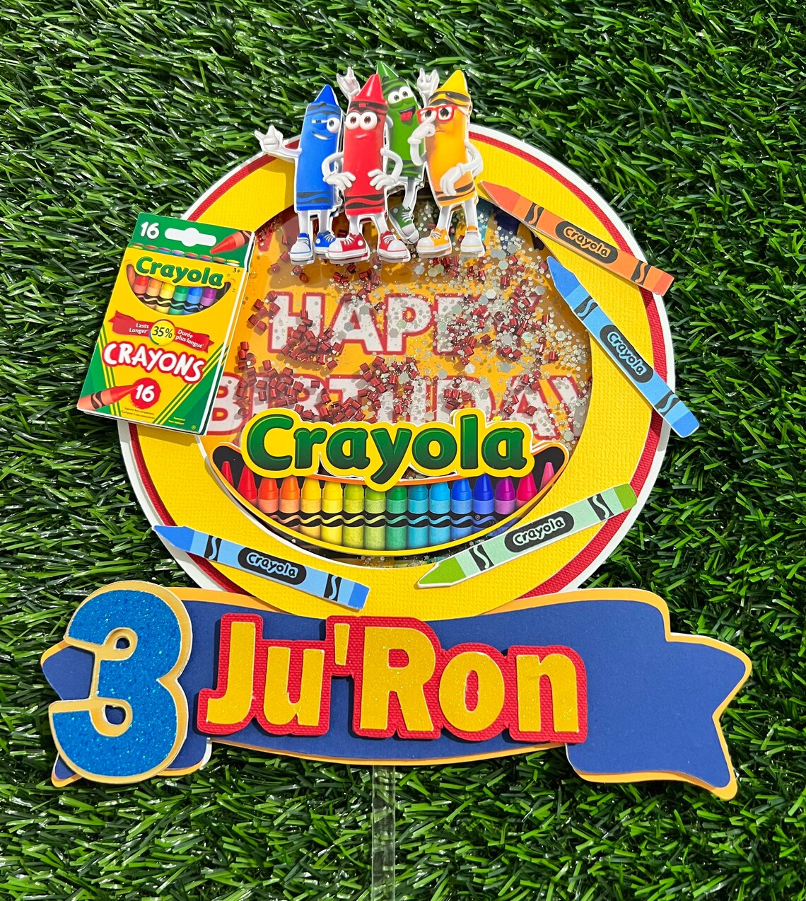 Crayola Cake Topper Crayola Birthday Crayola Party Cake - Etsy