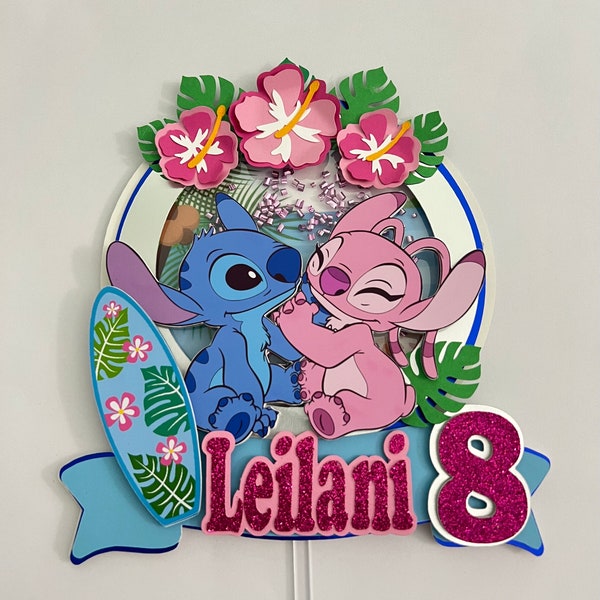 Stitch and Angel Birthday Toppers - Etsy