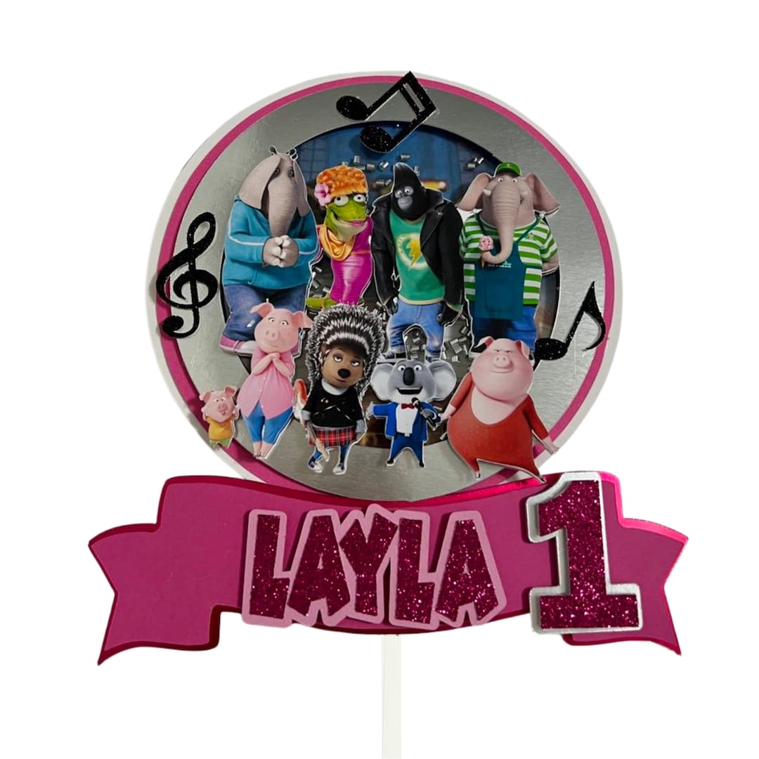 Sing Cake Topper, Cake Topper, Sing Party, Topper, Birthday Cake Topper ...