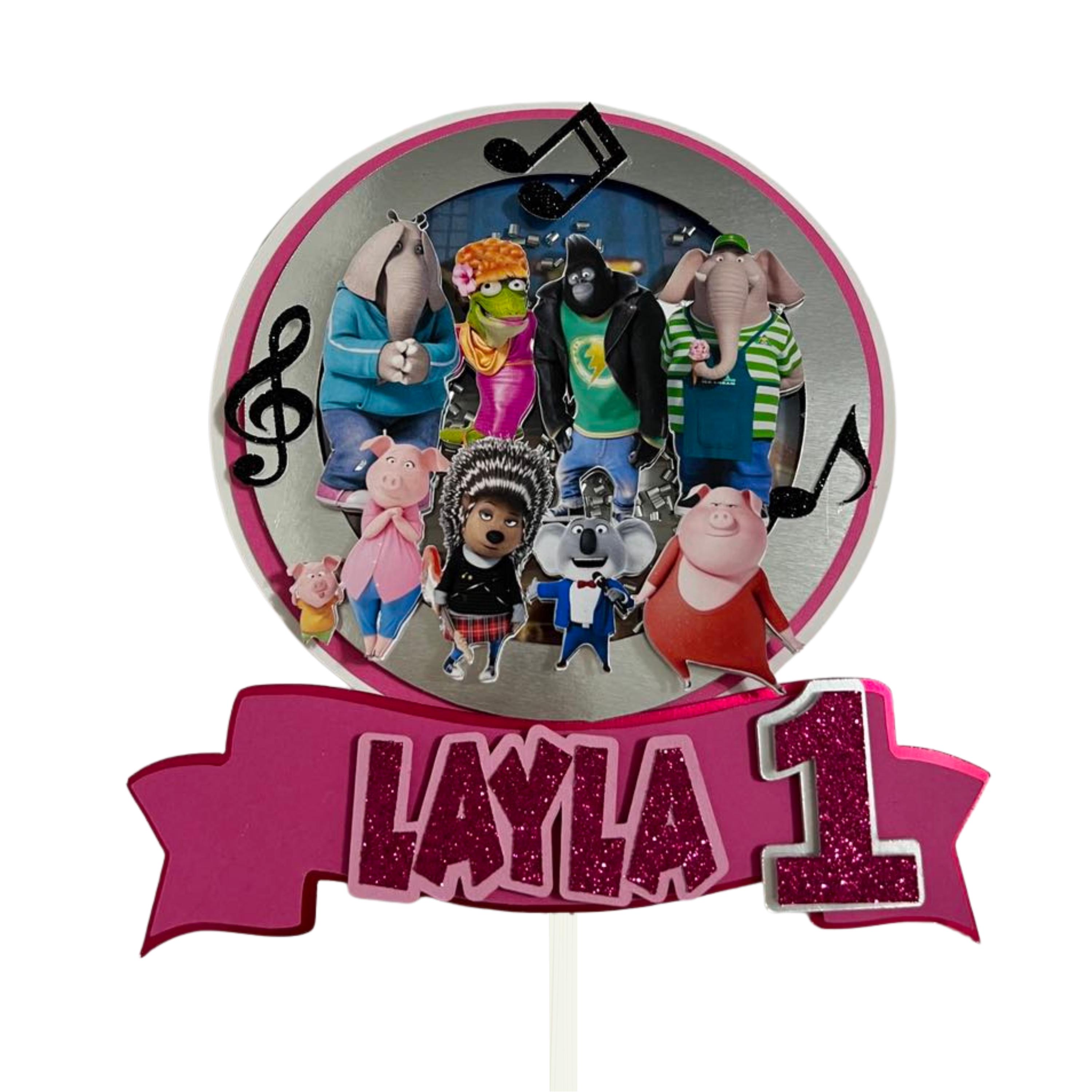 Sing Cake Topper, Cake Topper, Sing Party, Topper, Birthday Cake Topper ...