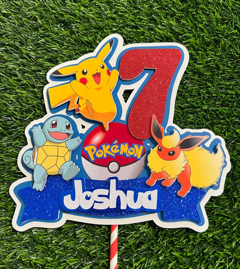 Pokemon Cake Topper Pokemon Birthday Cake Topper Pokemon - Etsy