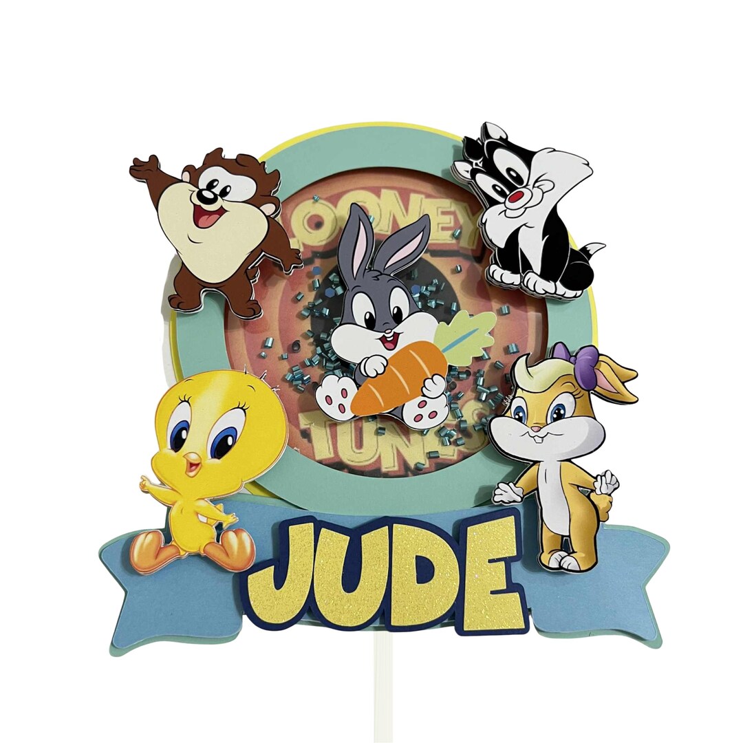 Buy Looney Tunes Cake Topper, Cartoon Birthday Decoration, Baby Looney ...