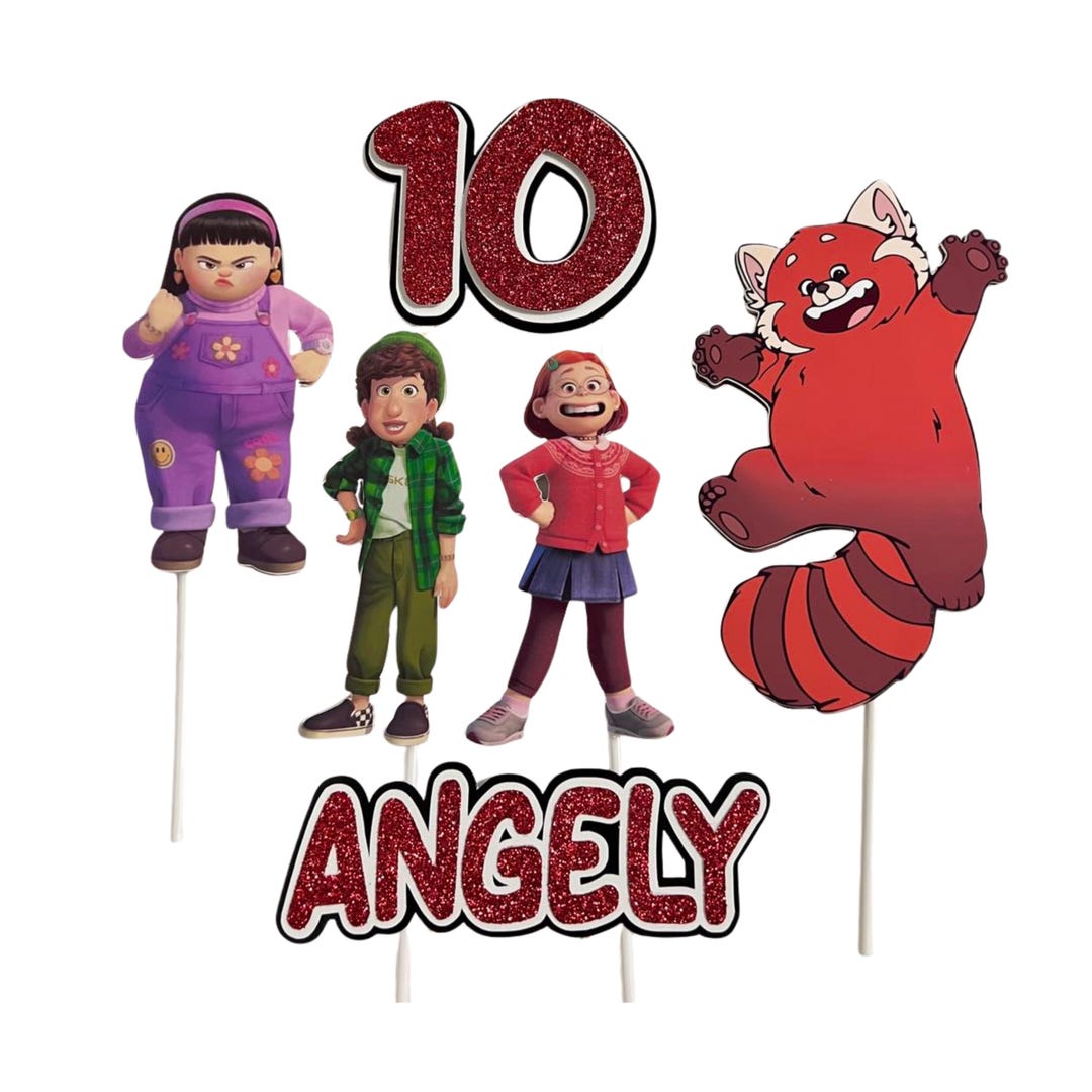Turning Red Cake Topper, Turning Red Party Supplies, Turning Red Party ...