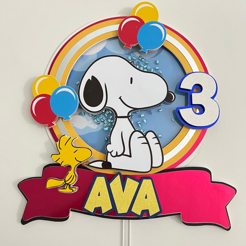 Snoopy Cupcake Toppers - Etsy