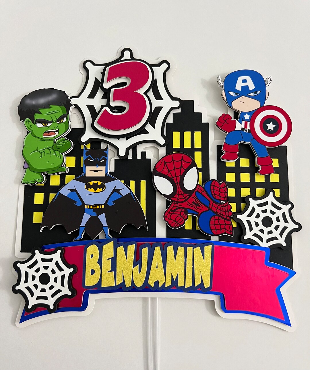Superheroes Cake Topper, Cake Topper, Birthday Cake Topper, Superheroes ...