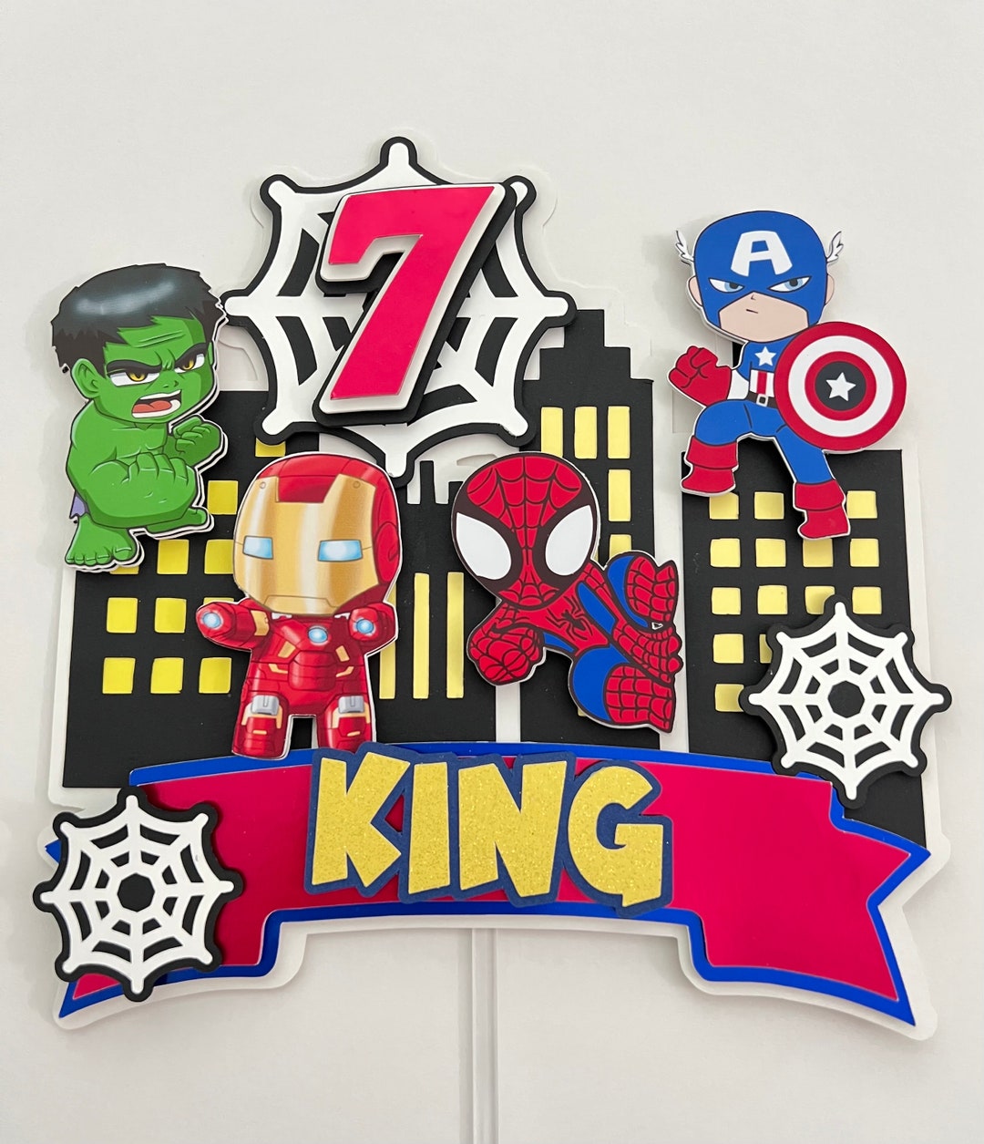 Superheroes Cake Topper, Cake Topper, Birthday Cake Topper, Superheroes ...