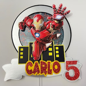 Iron Man Cake Topper, Iron Man Cake Topper Birthday, Iron Man Party ...