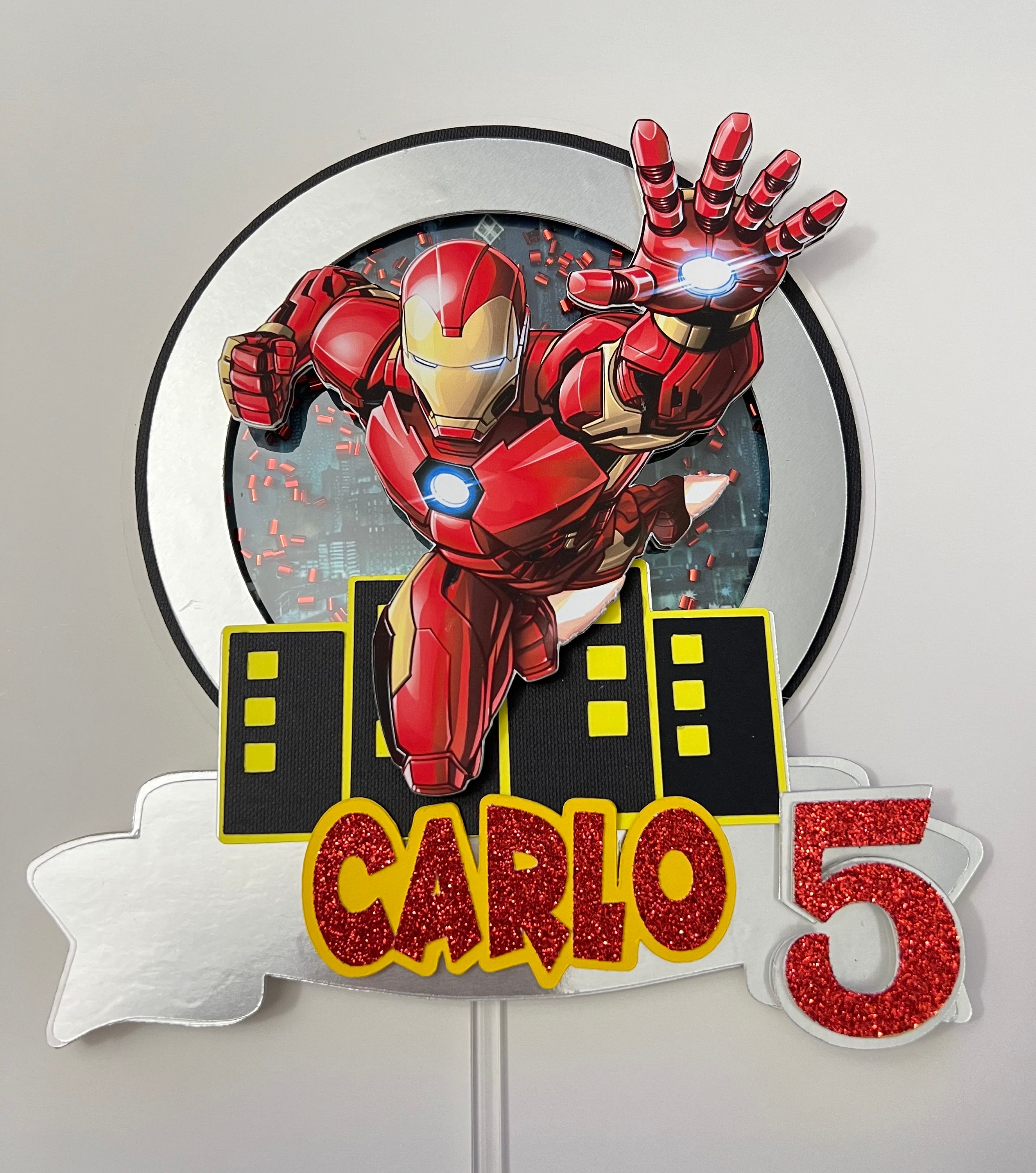 Iron Man Cake Topper, Iron Man Cake Topper Birthday, Iron Man Party ...