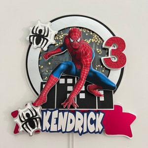 Spiderman Cake Topper, Spiderman Party Supplies, Spiderman Theme ...