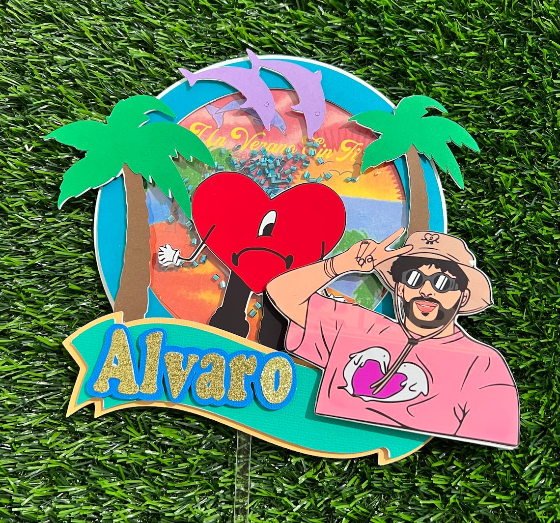 Bad Bunny Cake Topper Un Verano Sin Ti Birthday Cake Topper - Etsy España