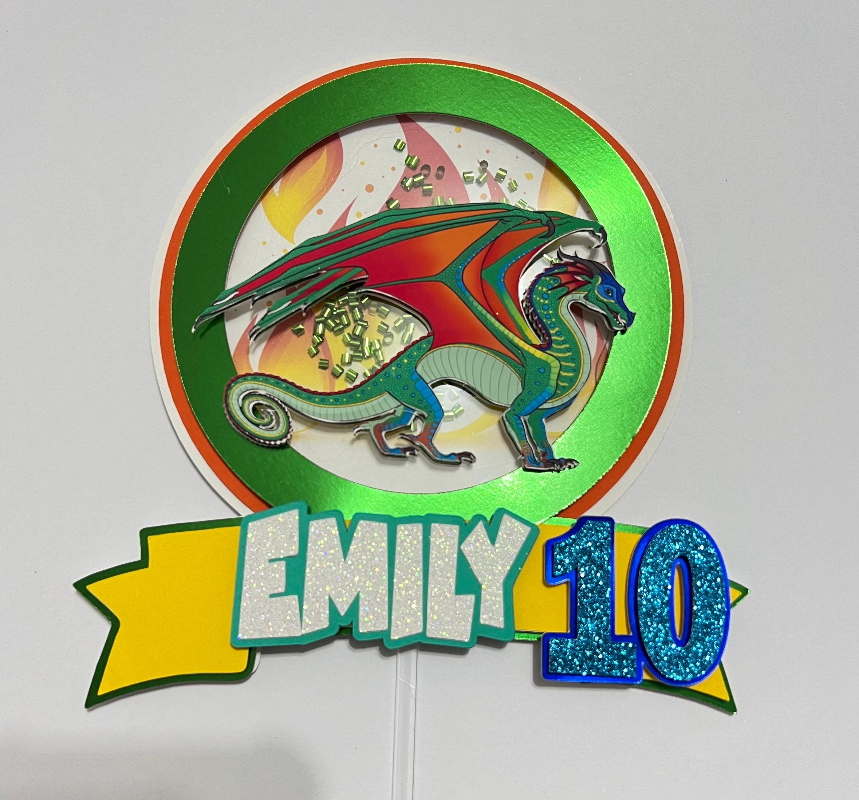 Dragon Cake Topper, Birthday Cake Topper, Cake Topper Shaker, Dragon ...