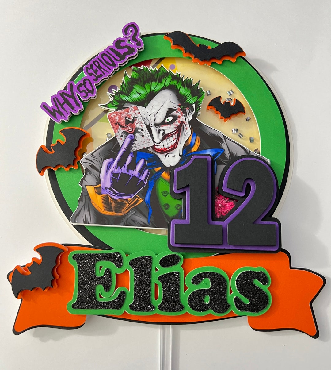 Joker Cake Topper Birthday Cake Topper Joker Topper Joker - Etsy