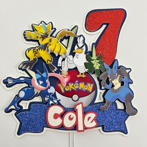Pokémon Cake Topper, Pokémon Party Supplies, Pokémon Decorations ...