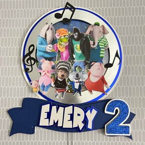 Sing Cake Topper, Cake Topper, Sing Party, Topper, Birthday Cake Topper ...
