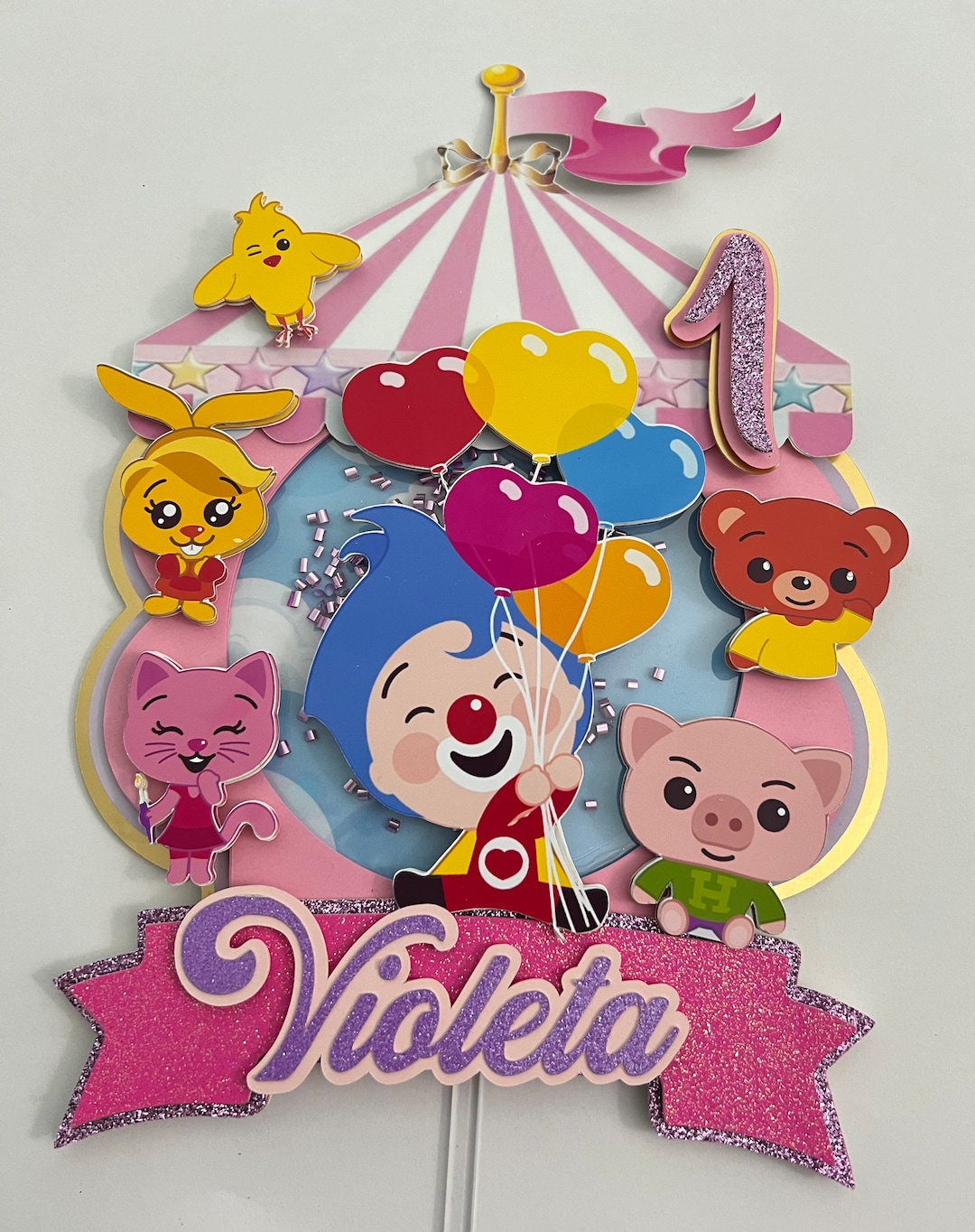 Circus Cake Topper, Birthday Cake Topper, Cake Topper Shaker, Circus ...