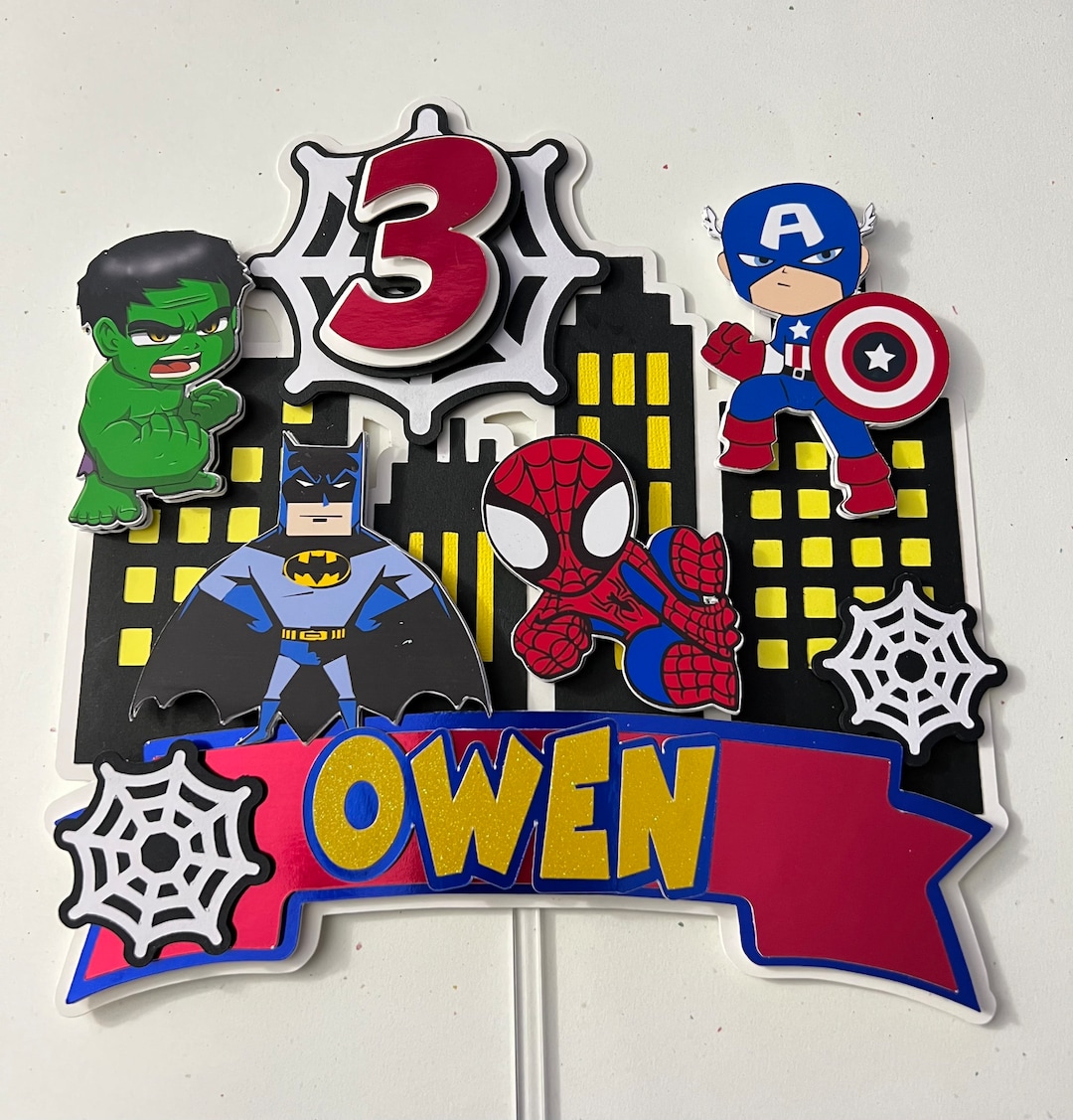 Superheroes Cake Topper Cake Topper Birthday Cake Topper - Etsy