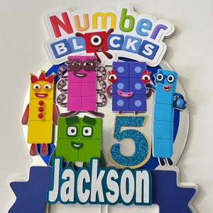 Number Blocks Cake Topper, Number Blocks, Number Blocks Party, Number ...