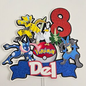 Pokémon Cake Topper, Pokémon Party Supplies, Pokémon Decorations ...