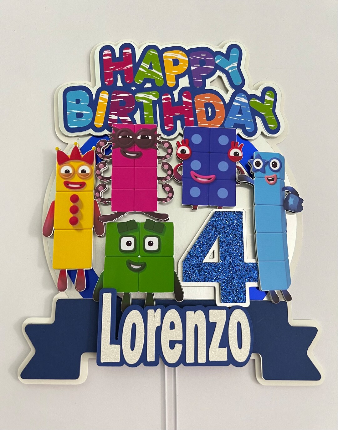 Number Blocks Cake Topper, Number Blocks Party, Number Blocks Birthday ...