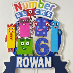Number Blocks Cake Topper, Number Blocks, Number Blocks Party, Number ...